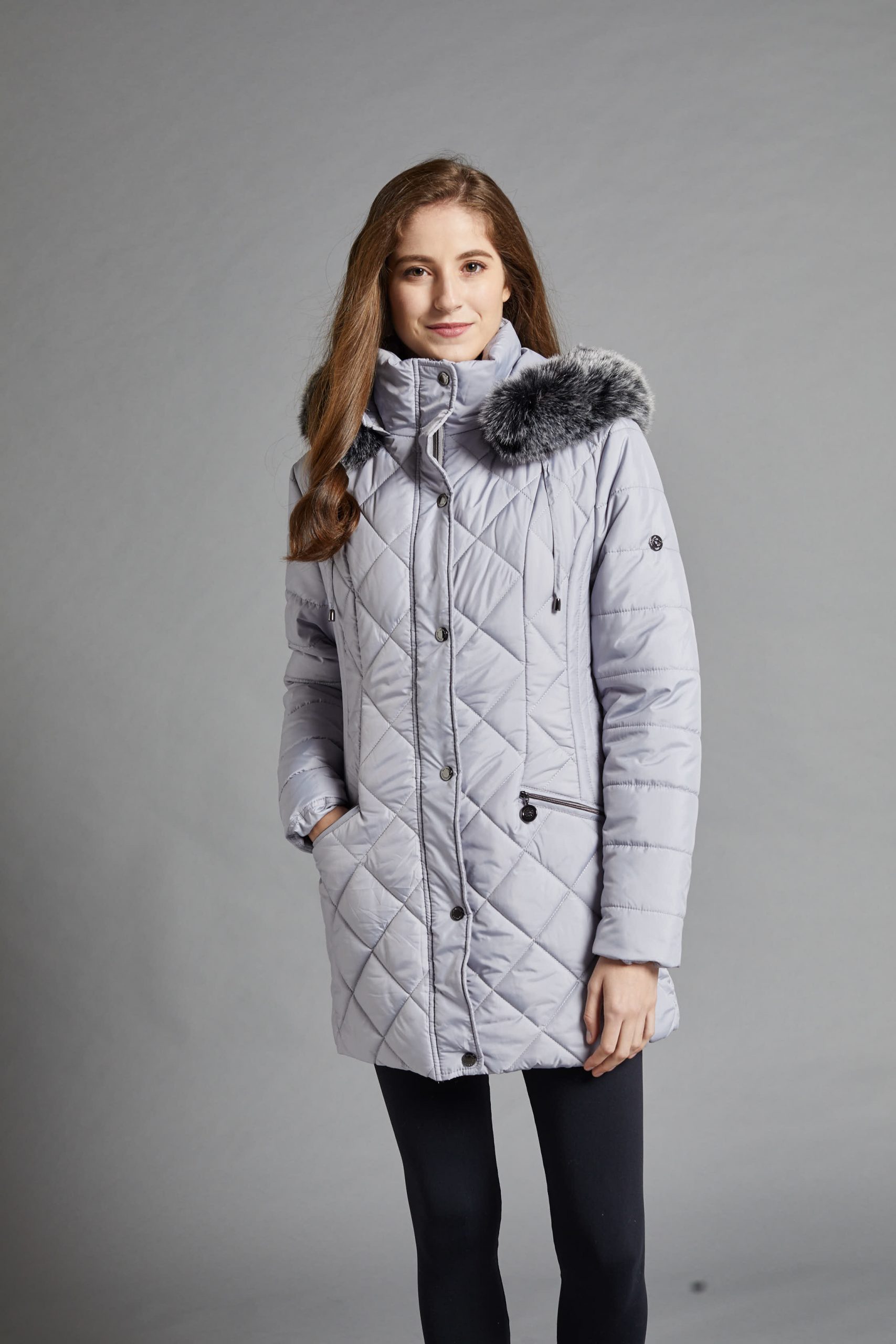 Women warm padding coat Women Padding warm Coat with fur edge